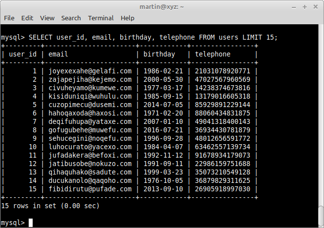 Github Tinramdatabase Anonymizer Remove Personal Information From Mysqlmariadb Databases